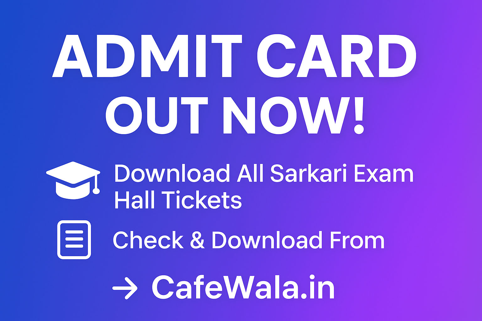 Admit Card : Download All Latest Admit Cards Online